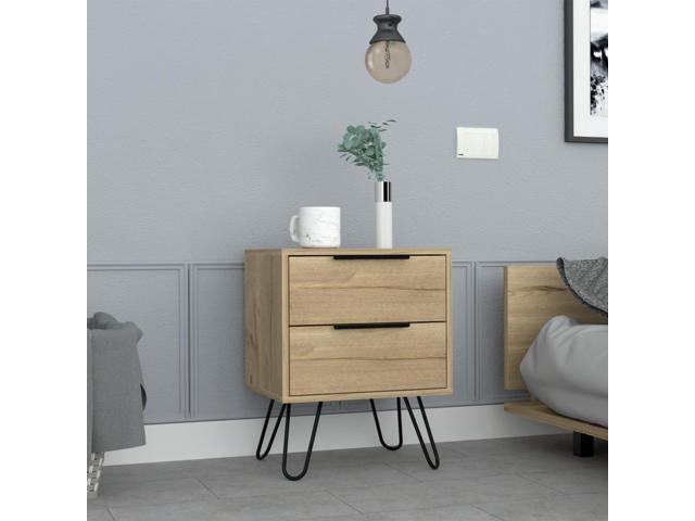Click here for Nightstand 22 H  Four hairpin legs  Two Drawers  L... prices