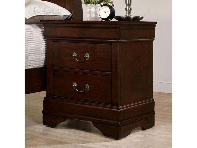 Click here for 1pc Nightstand Cherry Finish Louis Philippe Solid... prices