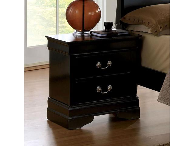 Click here for 1pc Nightstand Black Louis Philippe Solid wood Eng... prices