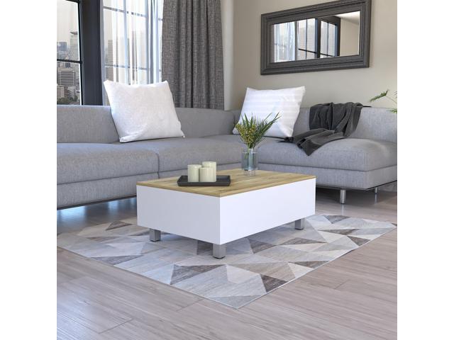 Click here for Gambia Lift Top Coffee Table  Four Legs -White / L... prices