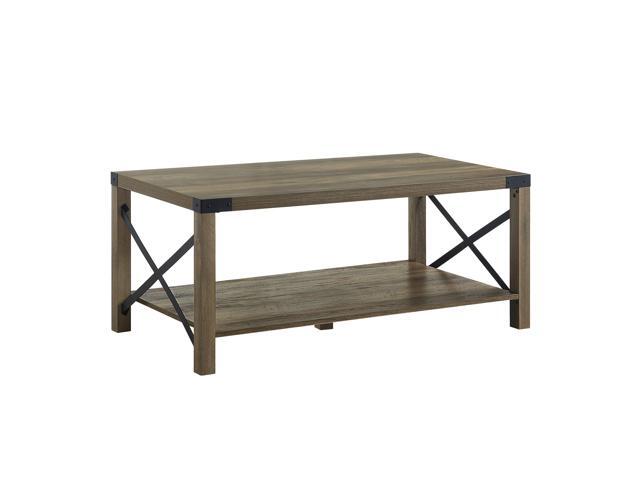 Click here for Abiram Rustic Oak Finish Coffee Table prices