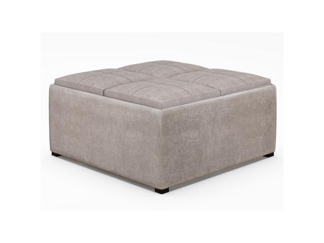 Click here for Avalon - Square Coffee Table Storage Ottoman - Dis... prices