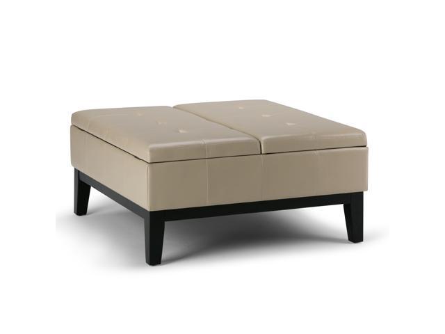 Click here for Dover - Square Coffee Table Storage Ottoman - Sati... prices