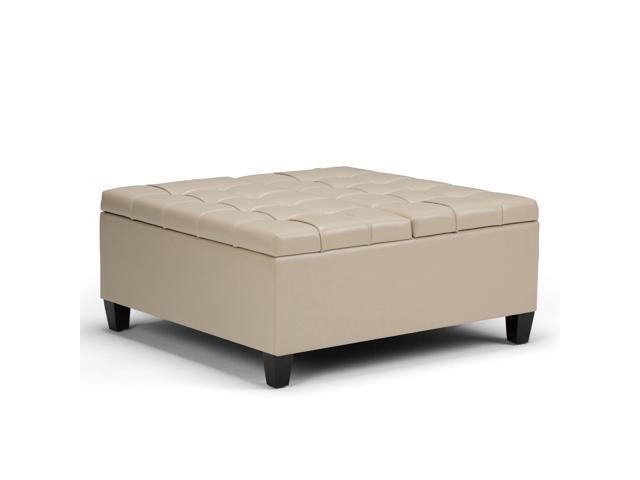 Click here for Harrison - Coffee Table Storage Ottoman - Satin Cr... prices