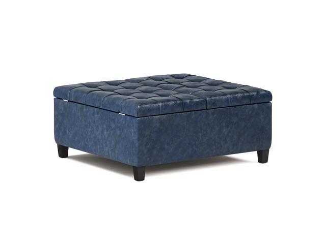 Click here for Harrison - Coffee Table Storage Ottoman - Denim Bl... prices