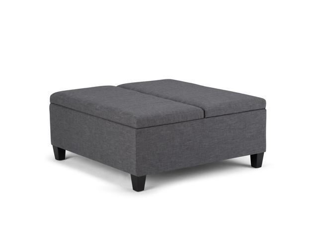 Click here for Ellis - Coffee Table Storage Ottoman - Slate Grey prices