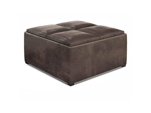 Click here for Avalon - Square Coffee Table Storage Ottoman - Dis... prices