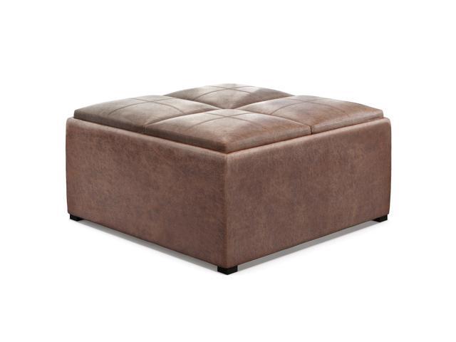 Click here for Avalon - Square Coffee Table Storage Ottoman - Dis... prices