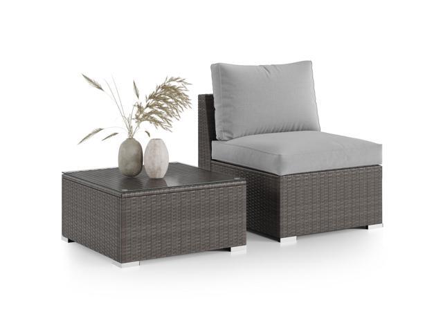 Click here for 2 Pieces Patio Furniture Sets with Coffee Table PE... prices