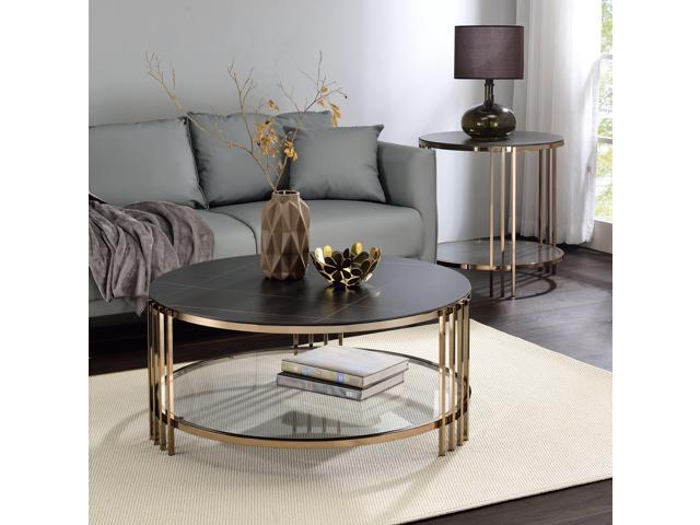 Click here for Abisha Sintered Stone Top & Champagne Finish Round... prices