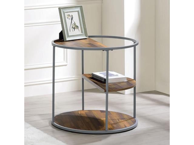 Click here for Unique Industrial Style Half Shelves 1pc End Table... prices