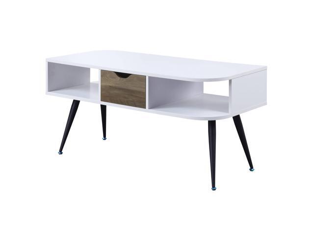 Click here for White and Black Coffee Table with 1 Drawer prices