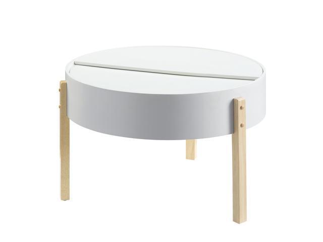 Click here for Bodfish White & Natural Round Coffee Table prices