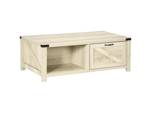 Click here for HOMCOM Farmhouse Coffee Table with Storage and Dra... prices