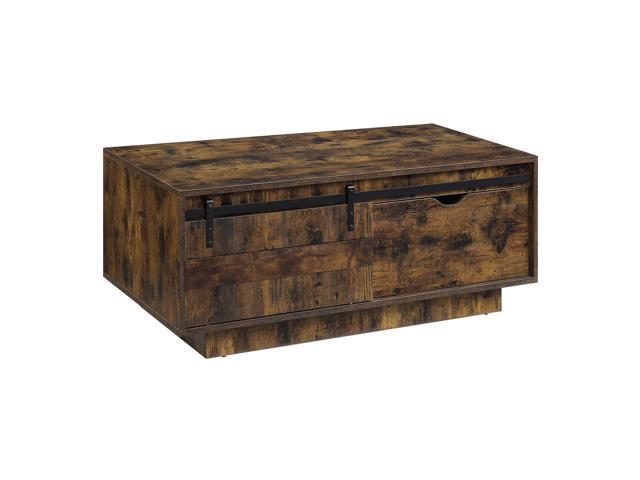 Click here for Rustic Oak Coffee Table with Sliding Barn Door prices
