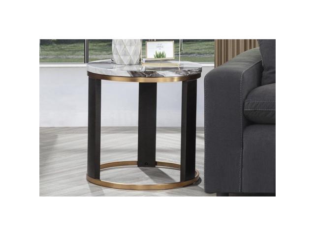 Click here for 24 Round Icelandic Ivory Faux Marble End Table  Li... prices