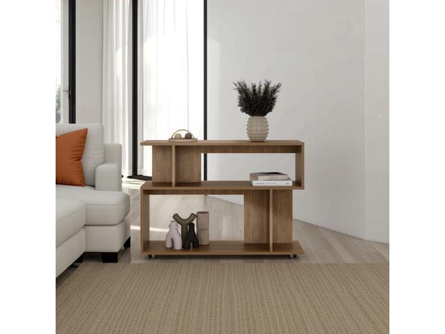 Click here for Asymmetrical Sofa SideTable with Open Storage Shel... prices