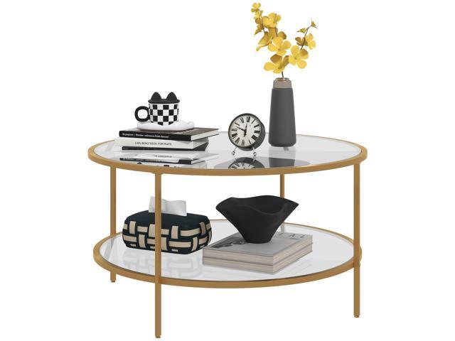 Click here for HOMCOM Side Table with Storage  32 Round End Table... prices