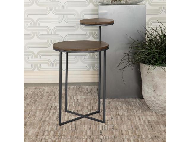 Click here for Natural and Gunmetal 2-Tier Accent Table prices