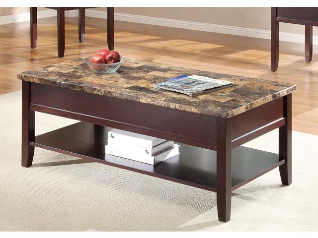 Click here for Dark Cherry Finish Wooden Lift Top Cocktail Table... prices