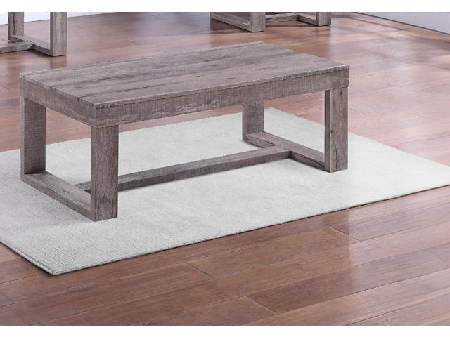 Click here for 1pc Contemporary Coffee Table Rustic Brown Gray Ta... prices