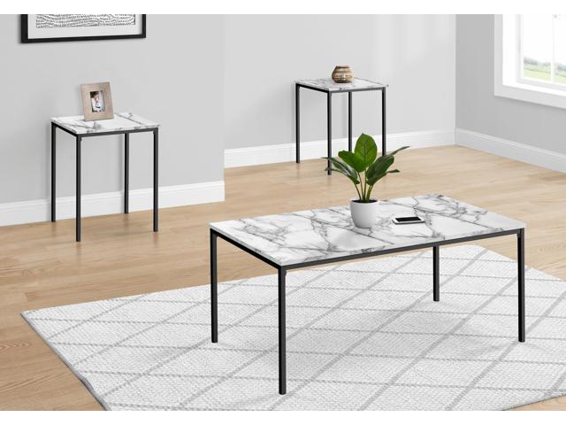 Click here for Table Set  3pcs Set  Coffee  End  Black Metal  Whi... prices