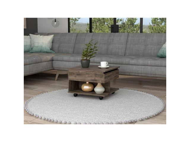 Click here for Lift Top Coffee Table  Casters  One Shelf  Dark Br... prices