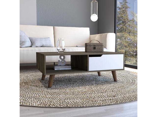 Click here for Coffee Table  One Open Shelf  One Drawer  Dark Bro... prices