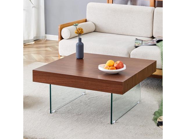 Click here for Walnut Colored Square MDF Coffee Table - 31.5x31.5... prices