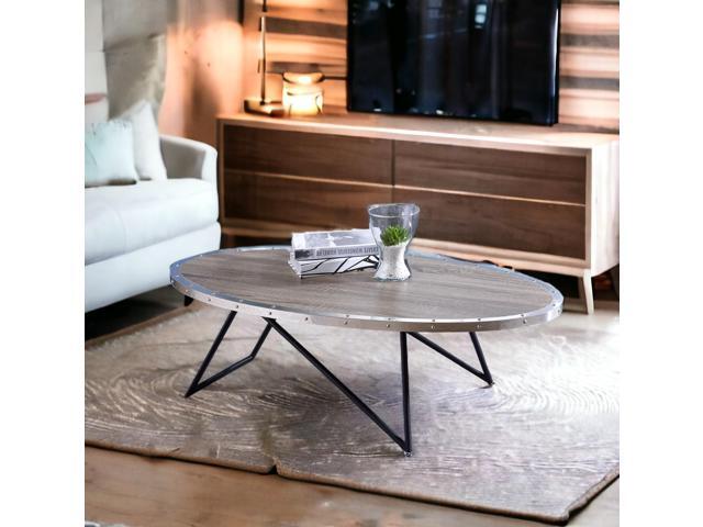 Click here for Allis Weathered Gray Oak & Metal Finish Coffee Tab... prices