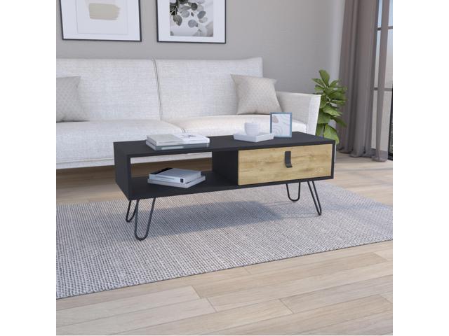 Click here for Huna Coffee Table with Hairpin Legs and Ample Stor... prices