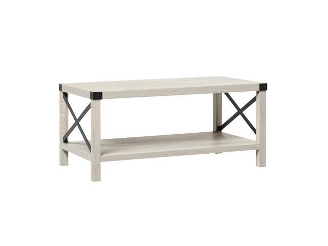 Click here for Farmhouse Metal-X Coffee Table with Lower Shelf -... prices