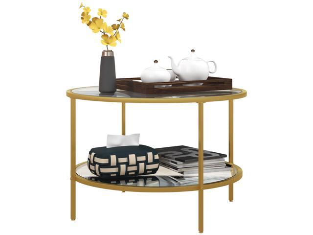 Click here for HOMCOM Side Table with Storage  26 Round End Table... prices