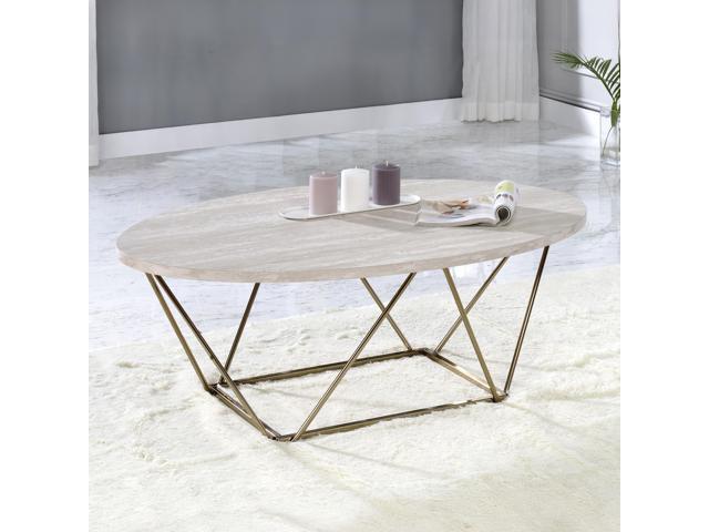 Click here for Rowan - Faux Marble Top Coffee Table - Gray prices