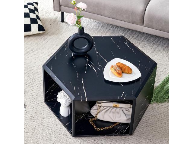 Click here for Hexagonal MDF coffee table  characteristic black m... prices