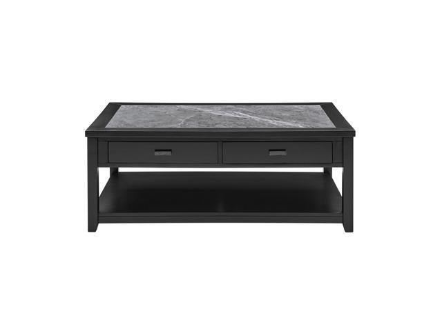 Click here for Garvine - Sintered Stone Coffee Table - Black prices