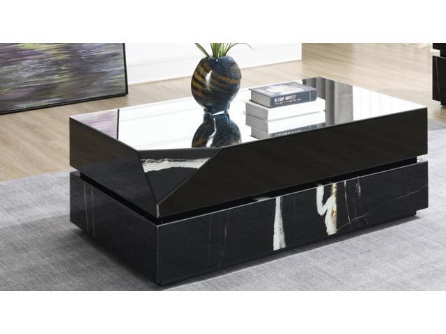 Click here for Wenona Black Mirrored Finish Coffee Table prices