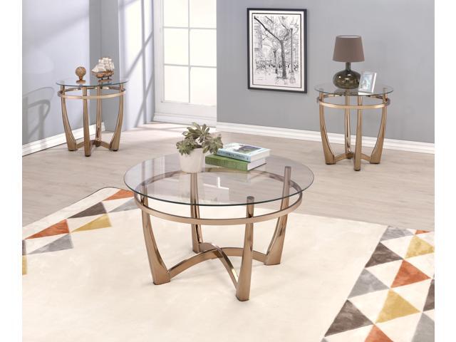 Click here for Orlando II Clear Glass & Champagne Finish Coffee T... prices