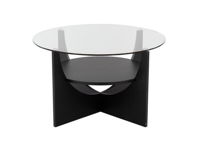 Click here for U-Shaped Contemporary Coffee Table in Black Wood a... prices