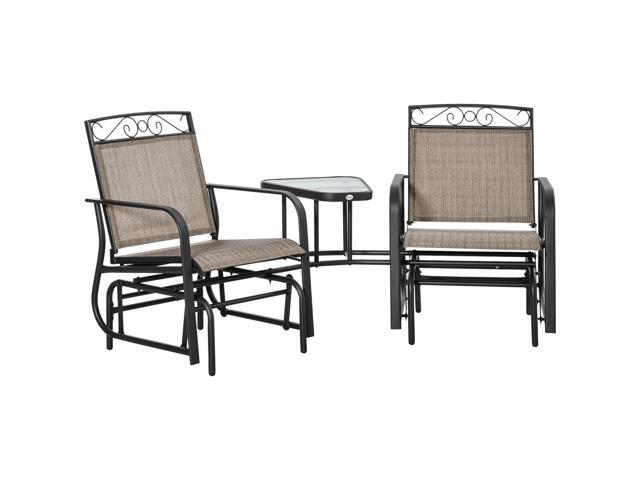 Click here for Outsunny Outdoor Glider Chairs with Coffee Table... prices