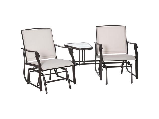 Click here for Outsunny Outdoor Glider Chairs with Coffee Table... prices