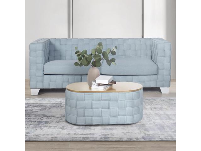 Click here for Light Teal Coffee Table with Knitting Texture Base prices