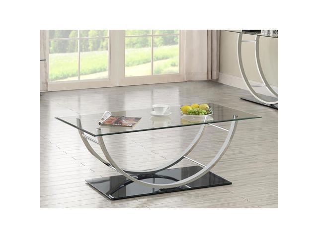 Click here for Amelia Chrome Rectangular U-Shaped Glass Top Coffe... prices