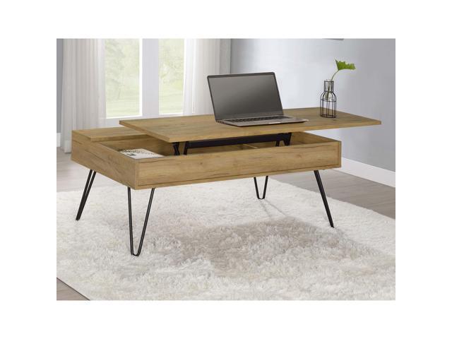 Click here for Amara Golden Oak and Black Lift Top Coffee Table prices