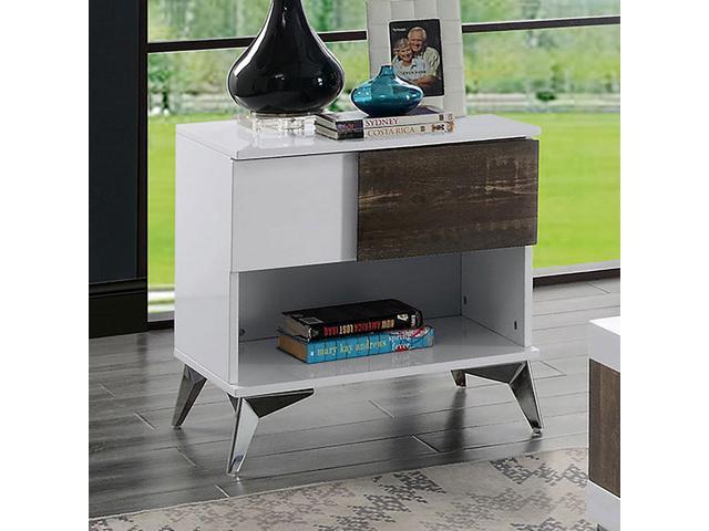 Click here for Modern Contemporary Style End Table White And Oak... prices