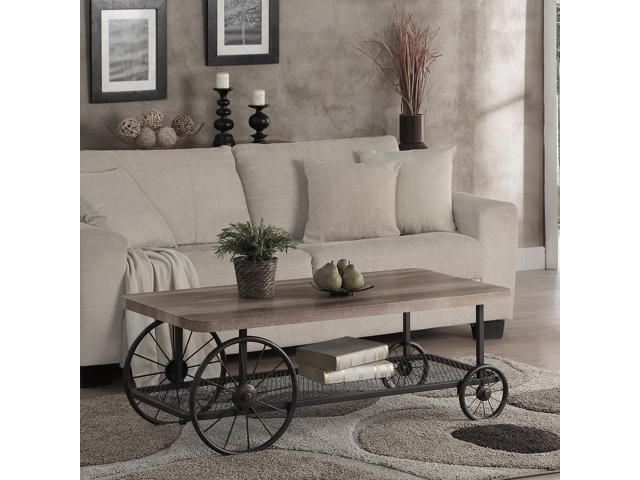 Click here for Oak and Antique Grey Coffee Table with Shelf prices