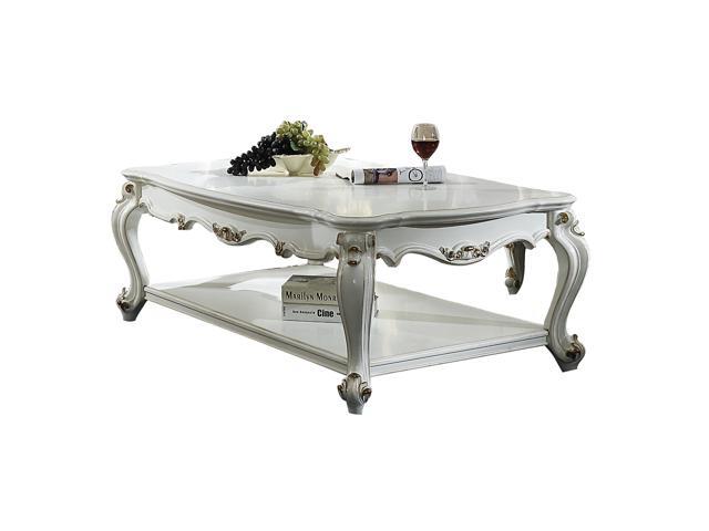 Click here for Antique Pearl Coffee Table with Bottom Shelf prices