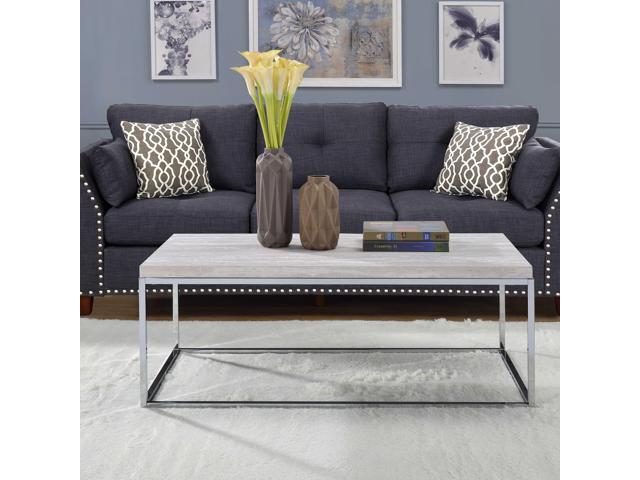 Click here for Light Oak and Chrome Coffee Table with Open Base prices