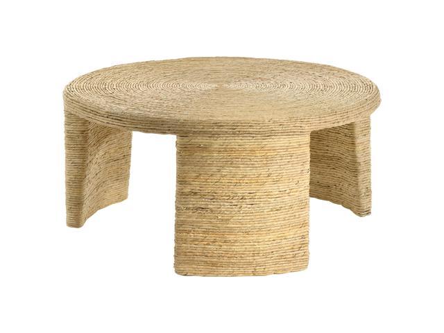 Click here for Mize Natural Woven Rattan Round Coffee Table prices