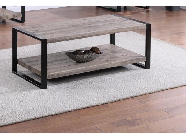 Click here for 1pc Contemporary Coffee Table with Storage Shelf R... prices